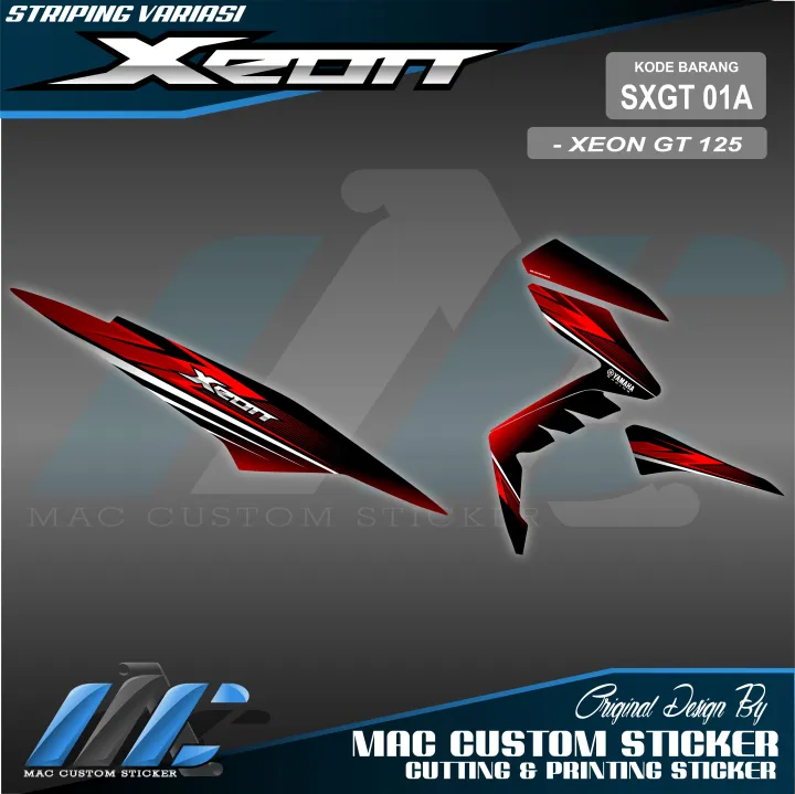STRIPING VARIASI HOLOGRAM XEON GT 125 - SXGT 01 STIKER BEST SELLER ...