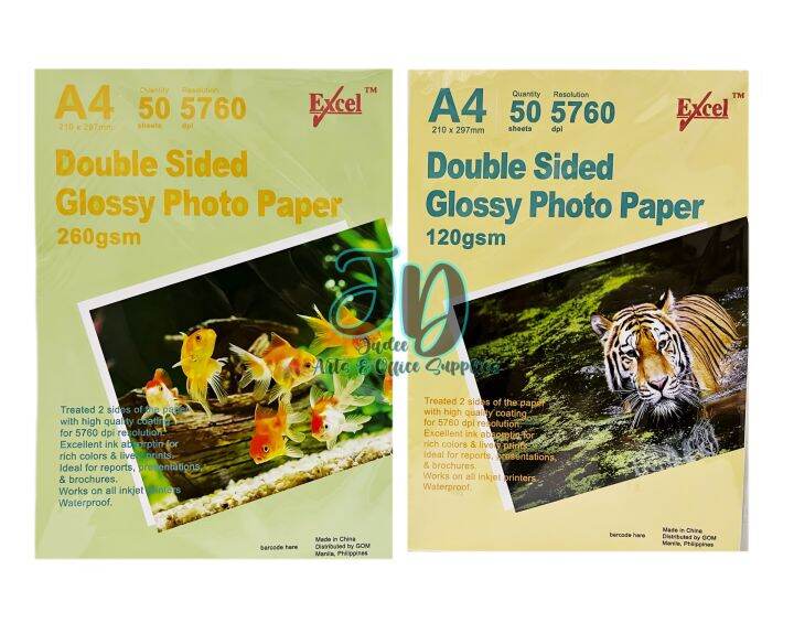 Excel Double Sided Photo Paper Glossy [120/260gsm] [50 Sheets] | Lazada PH