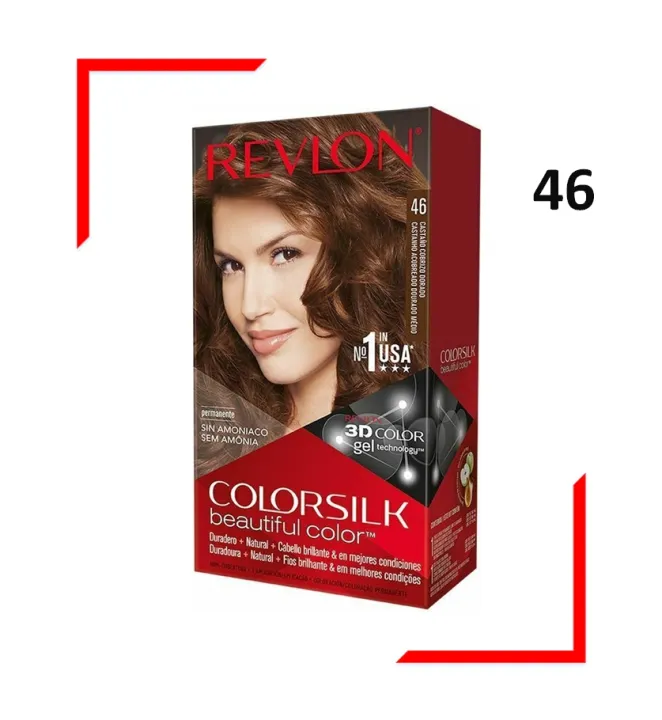 Revlon Colorsilk 46 Hair Color, Medium Golden Chestnut Brown (#46 ...