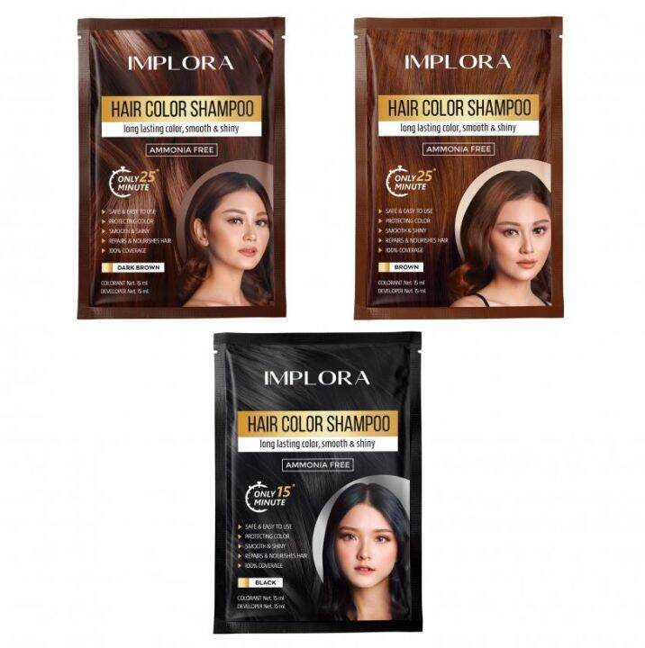 IMPLORA Hair Color Shampoo Cat Rambut Sampo | Lazada Indonesia