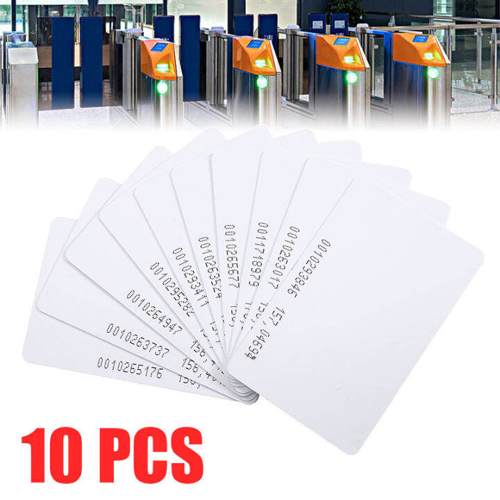 KPL 10ชิ้นบัตร RFID 125Khz ID Access Control EM4100 EM4102 TK4100สีขาว ...