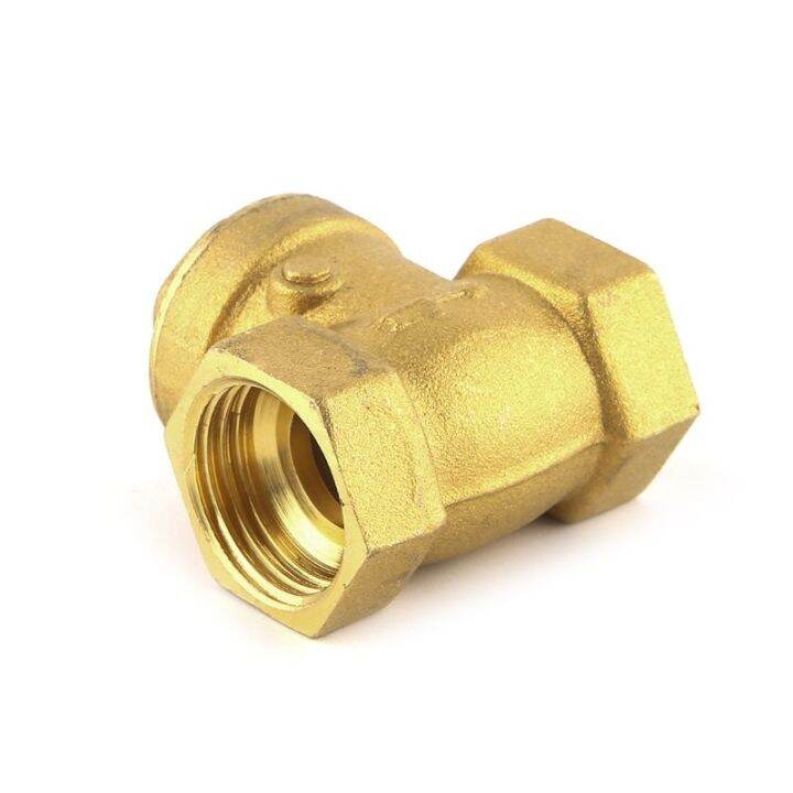 Golden horizontal check valve Brass non return valve 1/2\ | Lazada.co.th