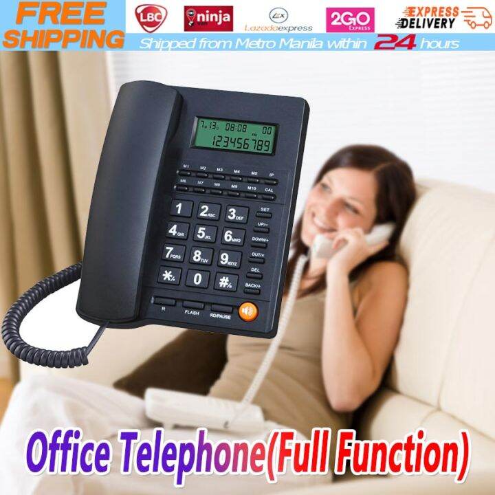 【Local Warehouse】Corded Caller ID Telephone with Speaker for Home and Office Wired Landline ...