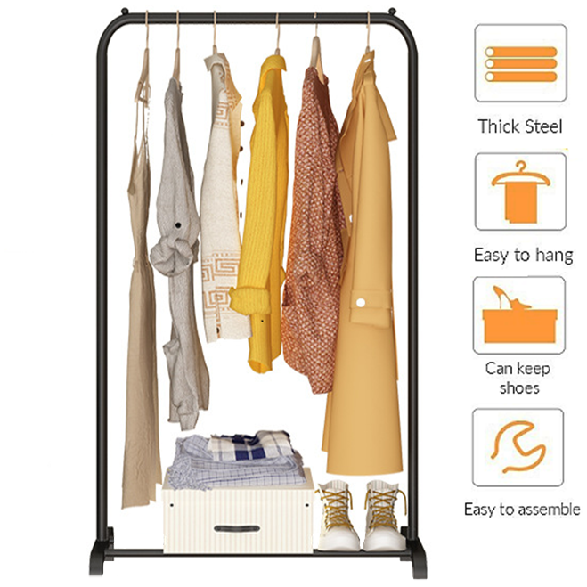 DIY Clothes Hanging Rack Cloth Shoe Wardrobe Closet Storage Organizer ...