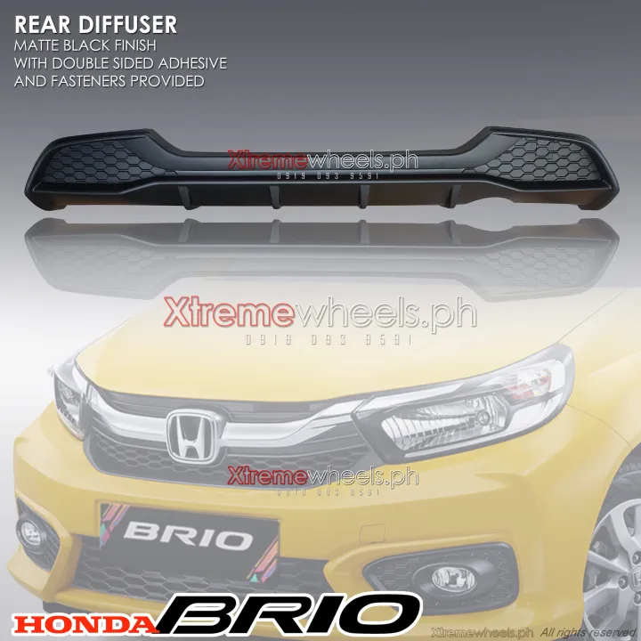 Brio S V RS 2019-2023 Rear Bumper Diffuser Matte Black ( Brio car ...