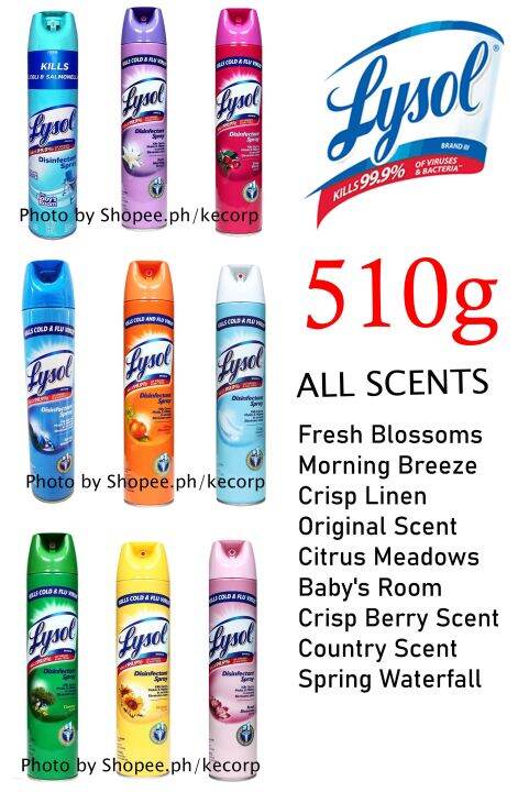 Lysol Disinfectant Spray All Scents 510g | Lazada PH
