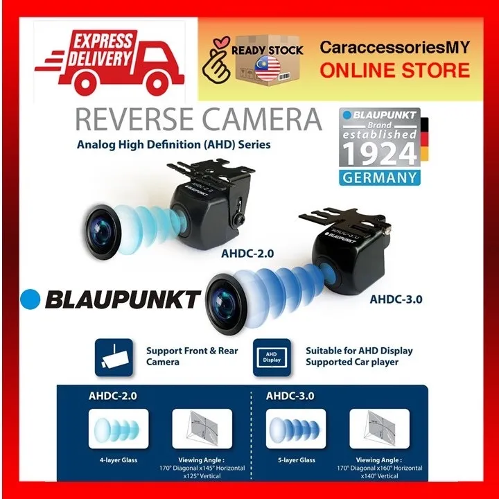 Blaupunkt AHD Car Reverse Camera AHDC-2.0 | 170° Ultra Wide Viewing ...