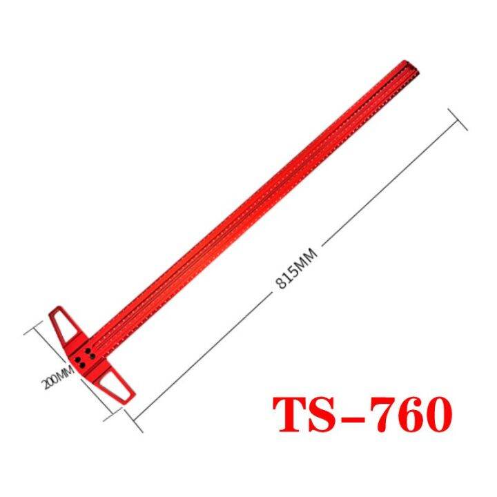 760mm Scribing Ruler Aluminum Alloy T Type Hole Ruler Precision Marking ...