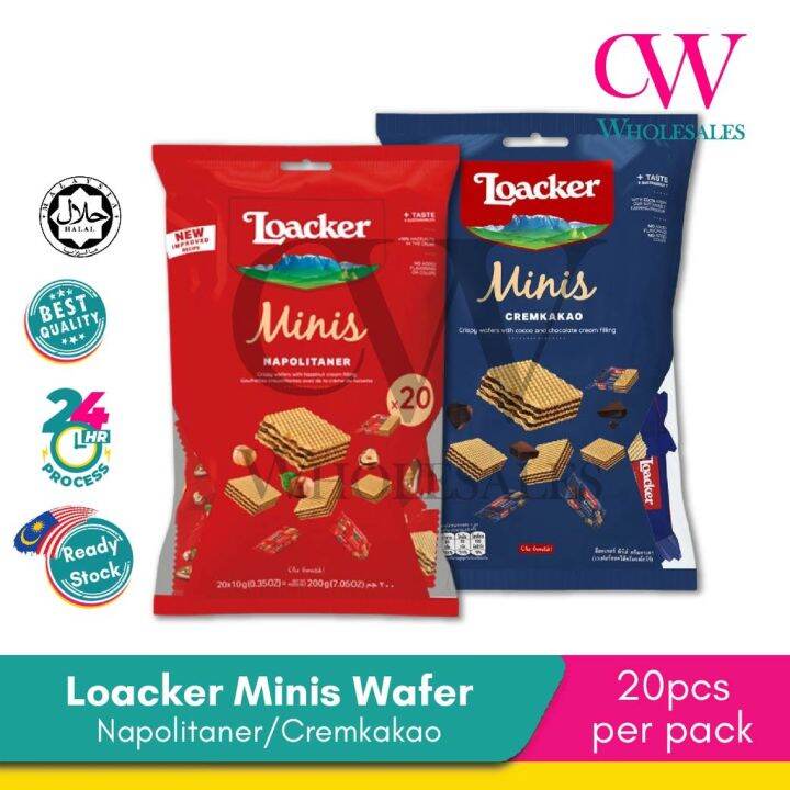 Loacker Minis Wafers Creamkakao Napolitaner Wafer 20pcs Hazelnut ...