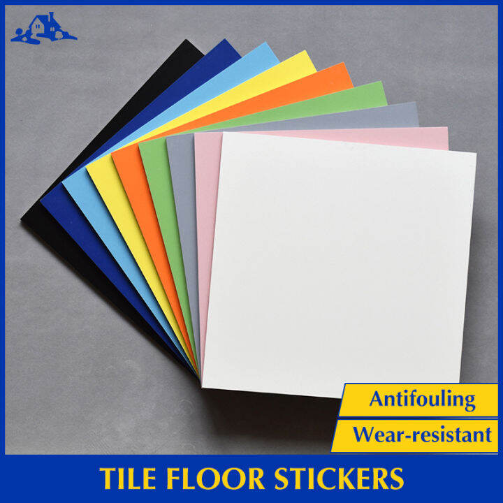SXP solid color floor sticker 30x30cm Self Adhesive Vinyl Floor Sticker ...