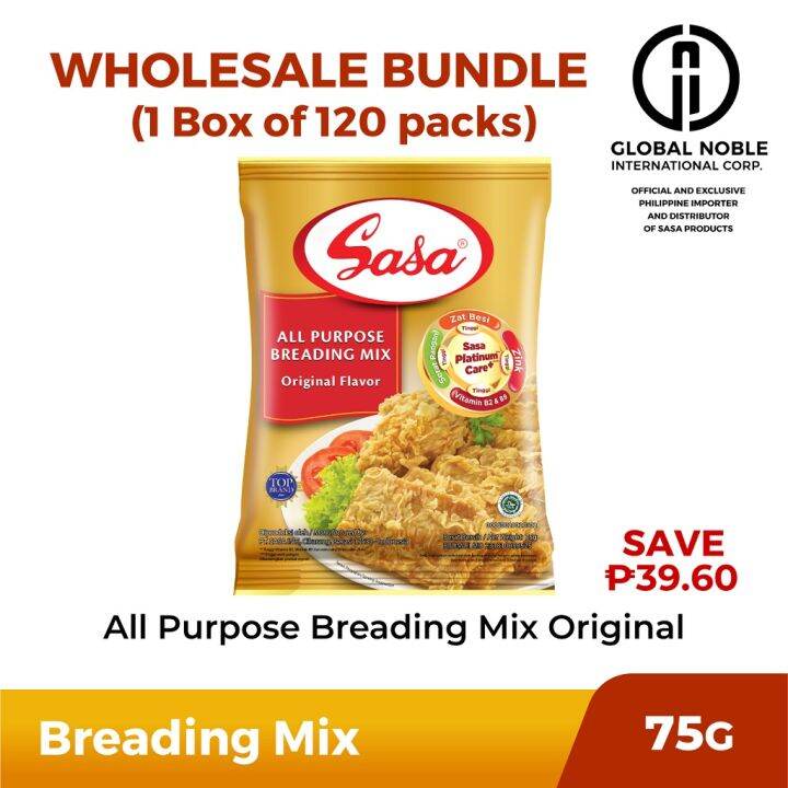 [1 box of 120 packs ] Sasa All Purpose Breading Mix Original 75g ...