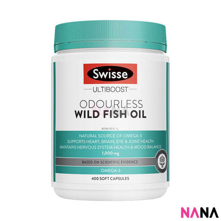 Swisse Odourless Fish Oil 1000mg 400 Capsules (EXP:10 2025) | Lazada PH