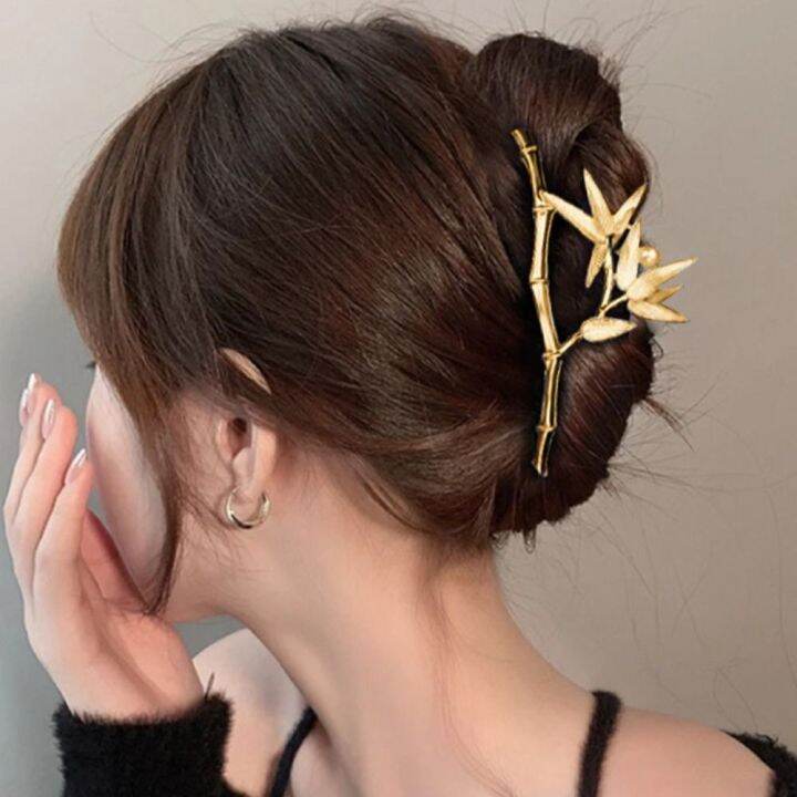FGSDF กิ่งใบเงินทองเงางามสไตล์วินเทจอุปกรณ์เสริมทรงผมสไตล์จีนกิ๊บหนีบผม ...