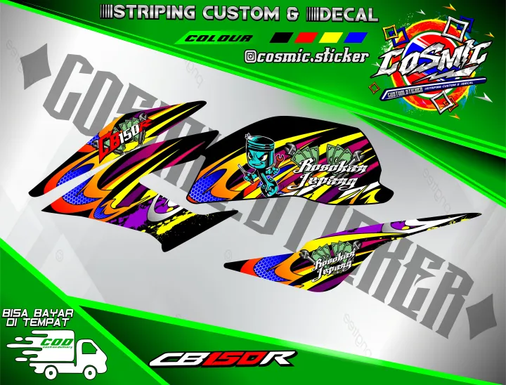 STRIPING CB150R RACING HEREX STIKER VARIASI STICKER DECAL MOTOR NEW ...