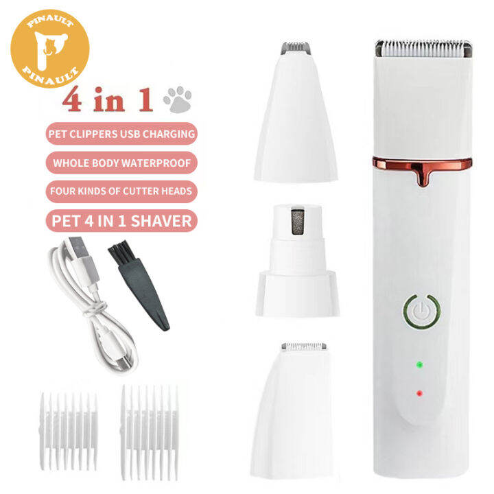 Razor for dogs 4in1 Pet dog razor grooming electric low-noise pet hair ...
