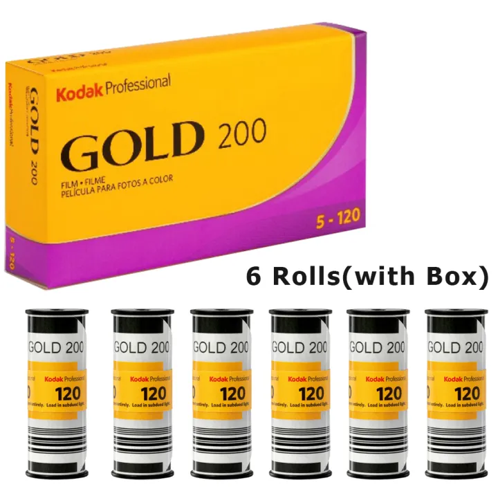 6 Rolls Kodak Gold 200 Professional IOS 200 Color Film 120mm Negative ...