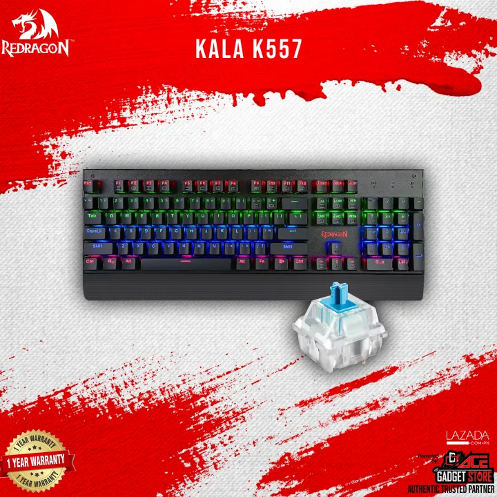 Redragon K557 Kala RGB Backlit Waterproof Mechanical Gaming Keyboard ...