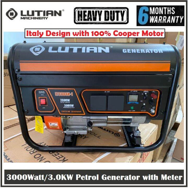 LUTIAN 3KW/3000Watt Petrol Generator with Meter LT3900N-1 - Italy ...