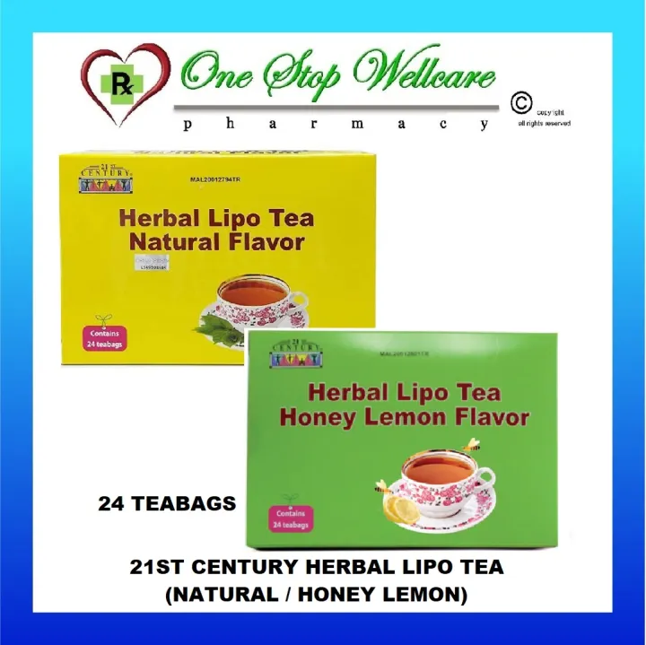 21ST CENTURY HERBAL LIPO TEA (NATURAL / HONEY LEMON) 24 TEABAGS | Lazada