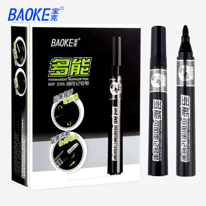Permanent Marker Fine Black ink | Lazada PH