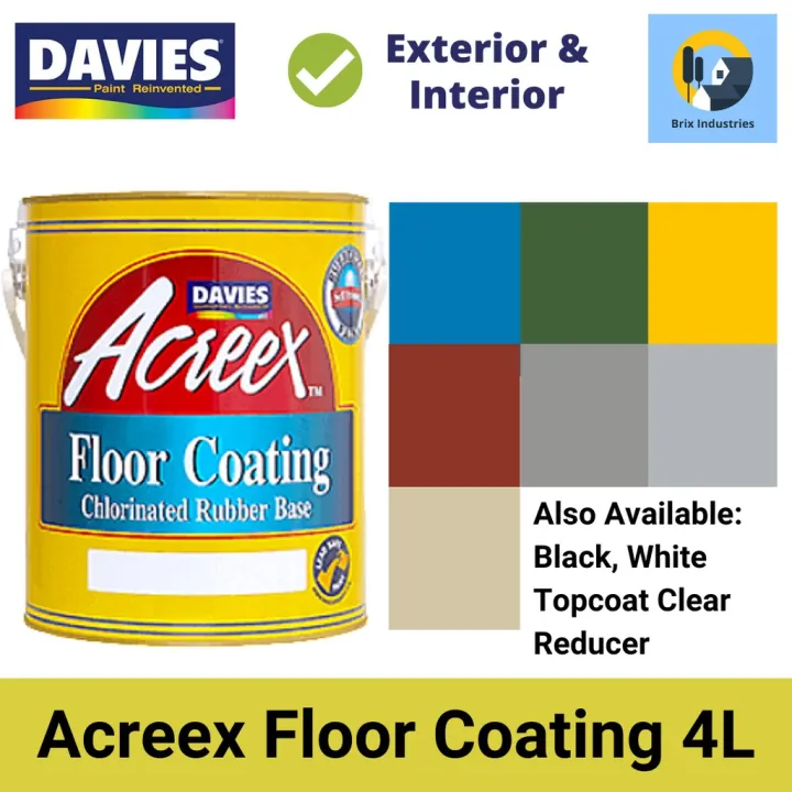 special offer Davies Acreex Rubberized Floor Paint 4 Liters Acreex ...