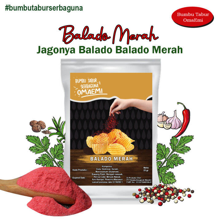 Bumbu Tabur Omaemi {BALADO MERAH} / {BALADO MERAH} 25gr / Jual Bumbu ...