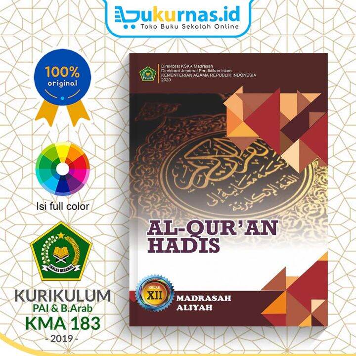 Buku Siswa Al-Qur'an Hadis Qurdis Kelas 12 MA KEMENAG | Lazada Indonesia
