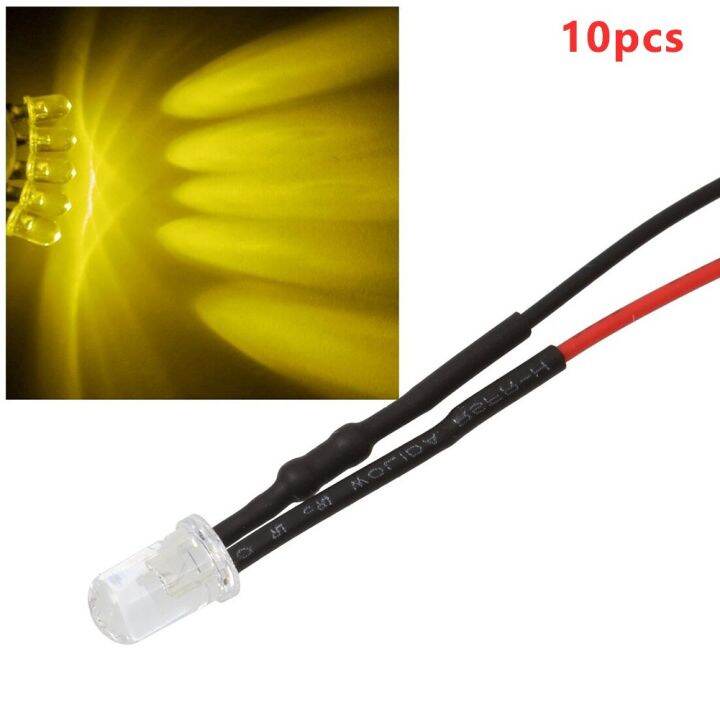 Water-clear Housing LED Light 12-volt DC 5mm Cable Wired LED Light ...