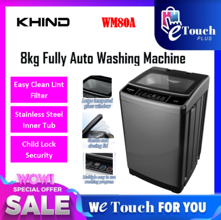 KHIND [ WM120A / WM100A / WM80A ] 10kg / 8kg Top Load Washing Machine ...