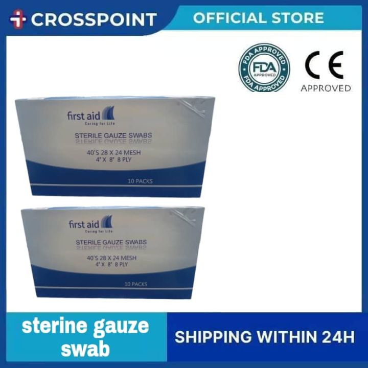 Crosspoint Health Care Sterile Gauze Swabs Absorbent Gauze 40's 28x24 ...