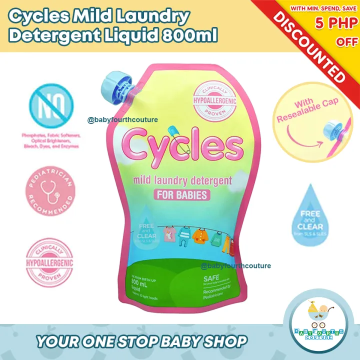 Cycles Mild Baby Laundry Detergent Liquid 800ml | Lazada PH