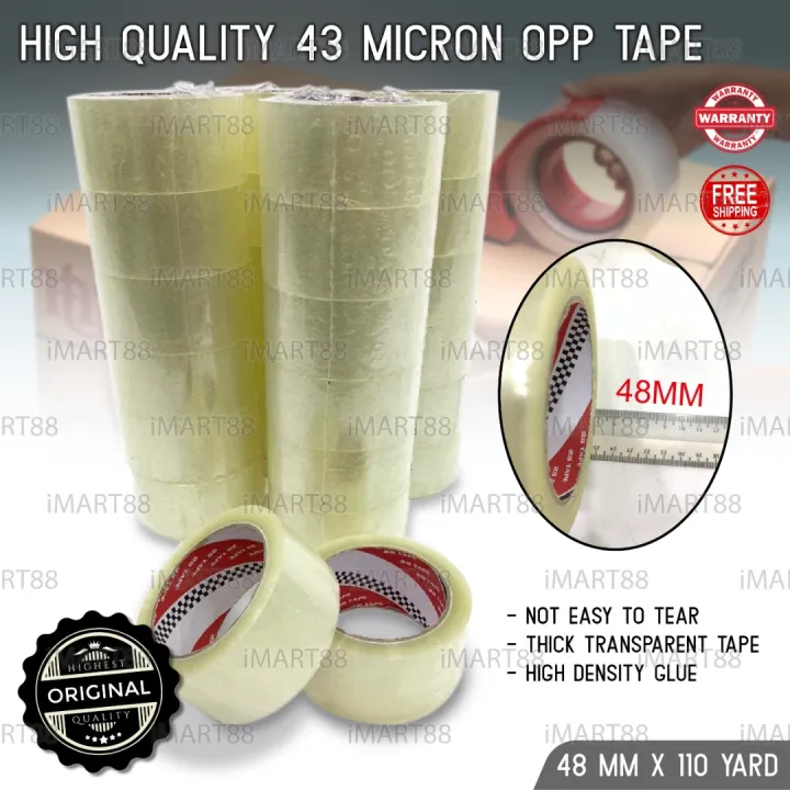 High Quality OPP TAPE Transparent 48MM X 110Y Packaging Clear Adhesive ...