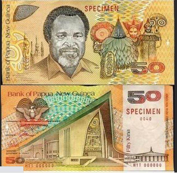 PAPUA NEW GUINEA 50 KINA SPECIMEN BANKNOTE RARE UNC 100% NEW AND REAL ...
