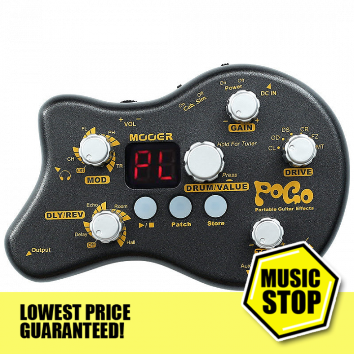Music Stop Mooer PE50 POGO Portable Guitar Multi-Effects Pedal ...