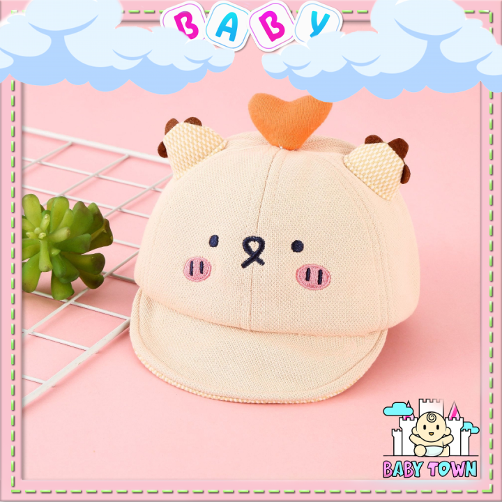 Kids Summer Cat Cartoon Design Hat Topi Rekaan Kartun Kucing Kanak ...