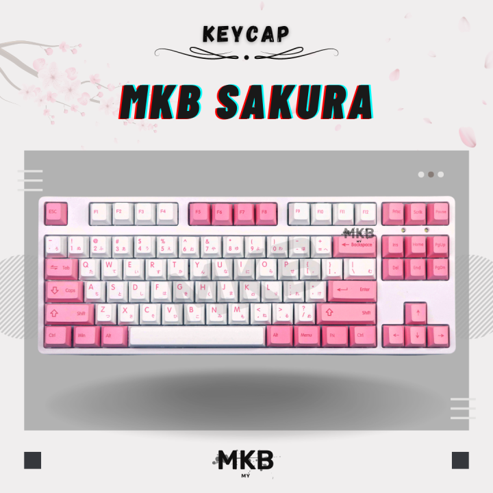 [READY STOCK] MKB Sakura PBT Cherry Profile Keycap Set for Mechanical ...