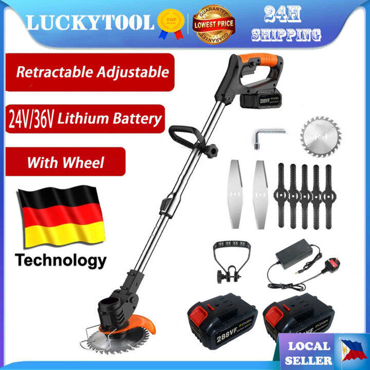 Rechargeable Lawn Mower Cordless Portable Grass Cutter Heavy Duty Grass ...
