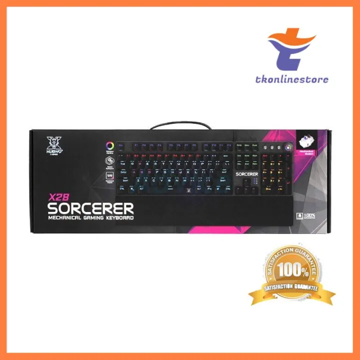ใครยังไม่ลอง ถือว่าพลาดมาก !! คีย์บอร์ด Nubwo X Sorcerer X28 RGB Mechanical Keyboard Free ...