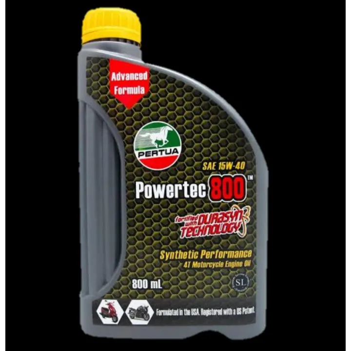 【Ready Stock】 PERTUA POWERTEC 4T MOTORCYCLE OIL 800ml | Lazada PH