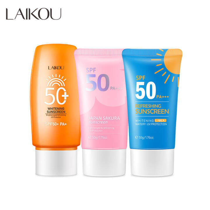 LAIKOU Whitening Sunscreen Set Refreshing Tone Up Moisturizing Long Lasting UV Sun Protection ...