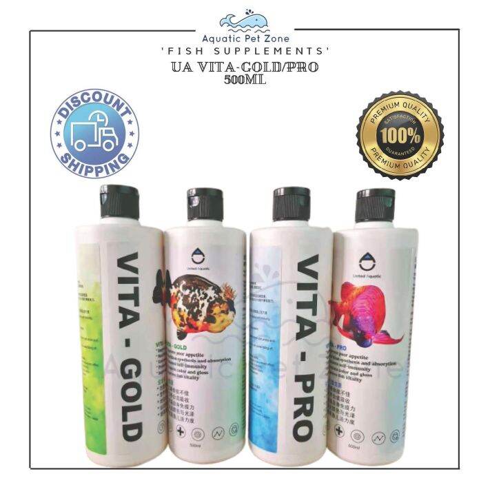 United Aquatic VITAGOLD/VITAPRO Goldfish Arowana Stingray Vitamin ...
