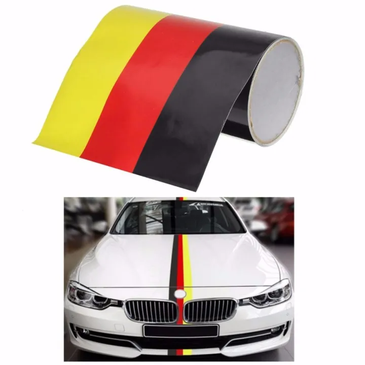 1M Germany Flag Stripe Car Hood Vinyl Sticker Decal | Lazada
