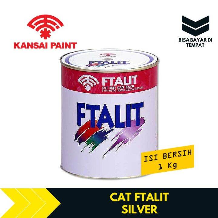 Cat Ftalit Minyak Kayu Dan Besi Mengkilap Anti Karat 1 Kg Warna Silver ...