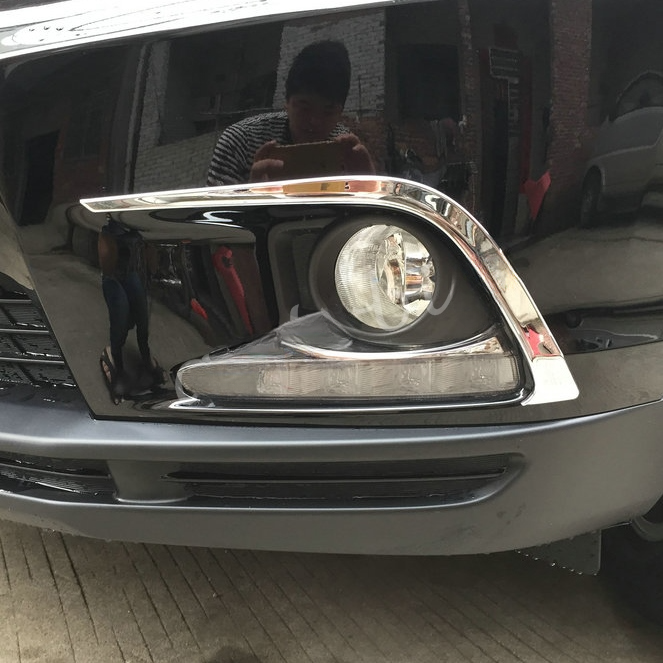 Xuming Chrome Front Bumper Fog Light Trims Strips Accessories for 2014 ...