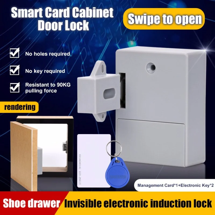 Smart home card lock protection cabinet door lock assists building ...