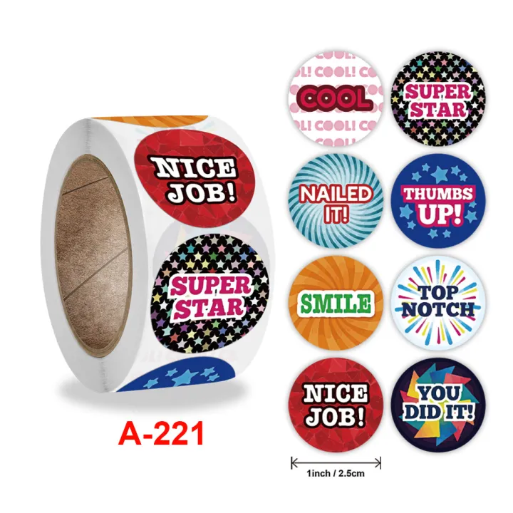 (Super Fan) 500pcs/roll Reward Stickers for Students Teachers ...