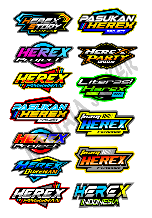 Stiker pack herex recing isi 13pcs | Lazada Indonesia