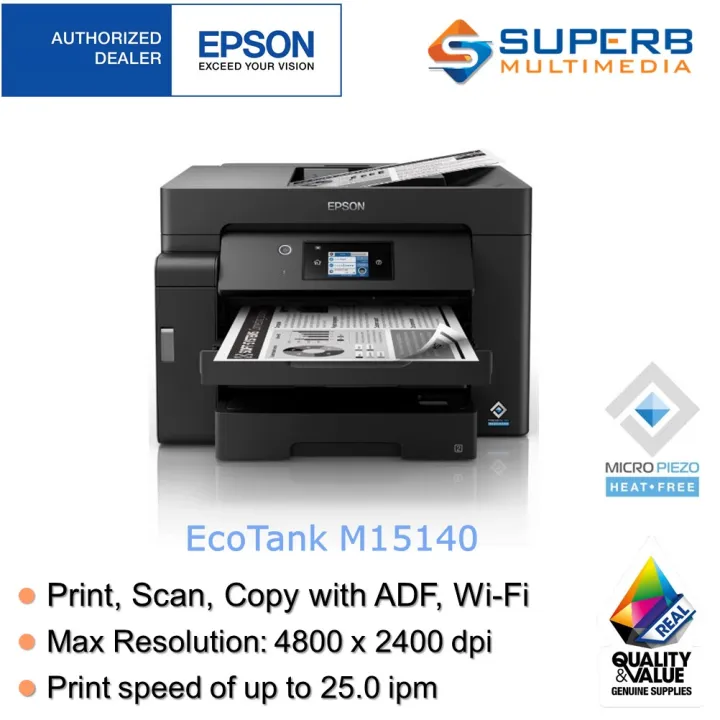 Epson EcoTank Monochrome M15140 A3 Wi-Fi Duplex All-in-One Ink Tank ...