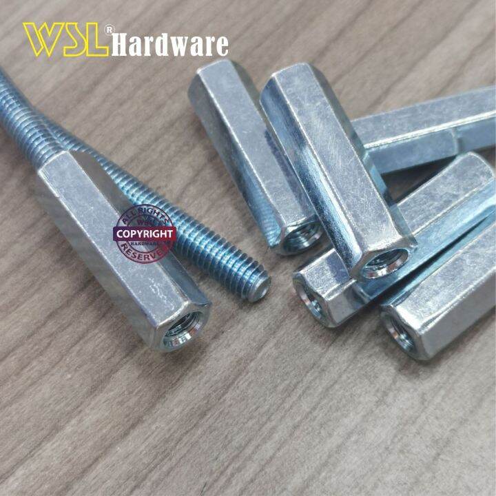 Hexagon Long Nut # Long Screw Bolt Nut for 1/4", 5/16" , 3/8 Long Screw | Lazada