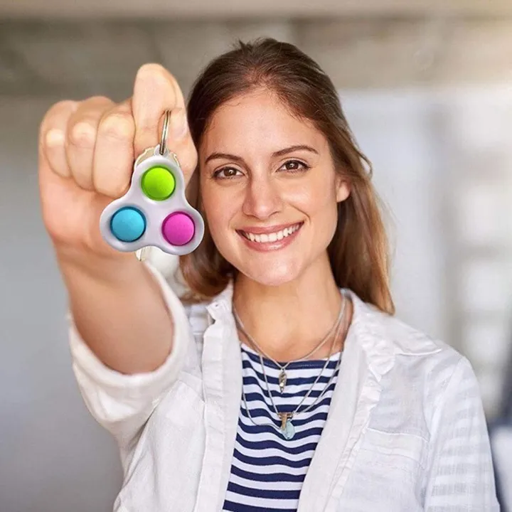 Mini Pops Fidget Toy Simple Dimple Its Anti Stress Push Keychain ...